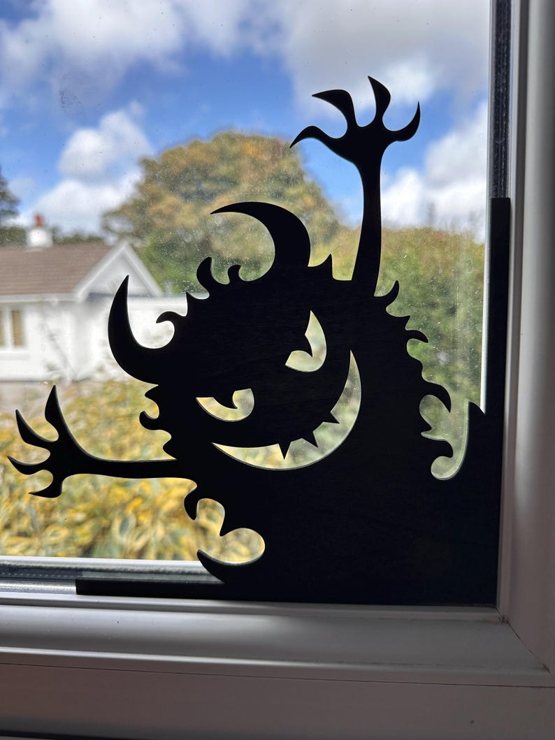 Creepy Monster Window Silhouette: Reusable Halloween Decoration - Etsy