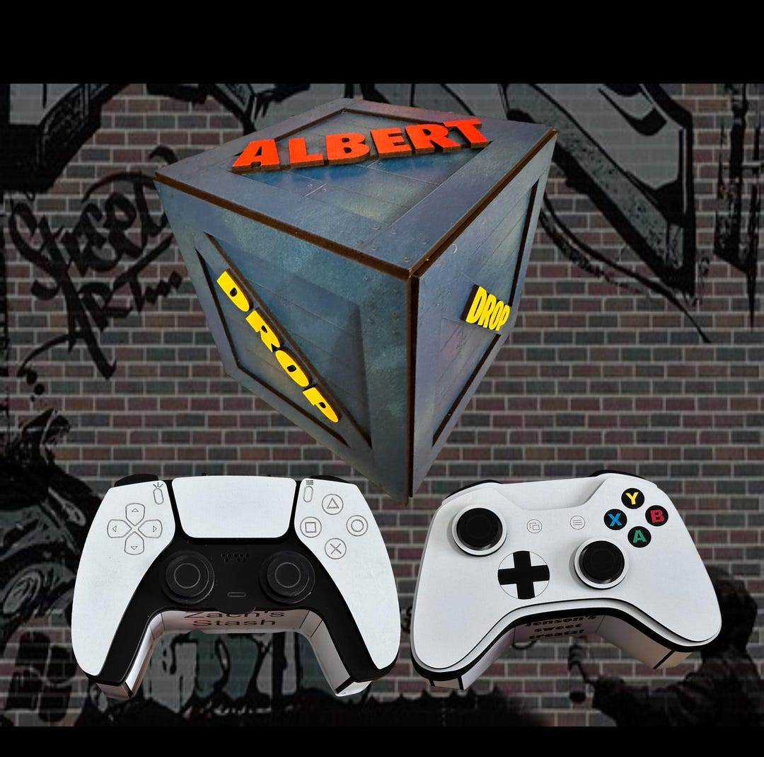 GAMING STORAGE BOX & Controller Stash Box Bundle – Personalised Gamer ...