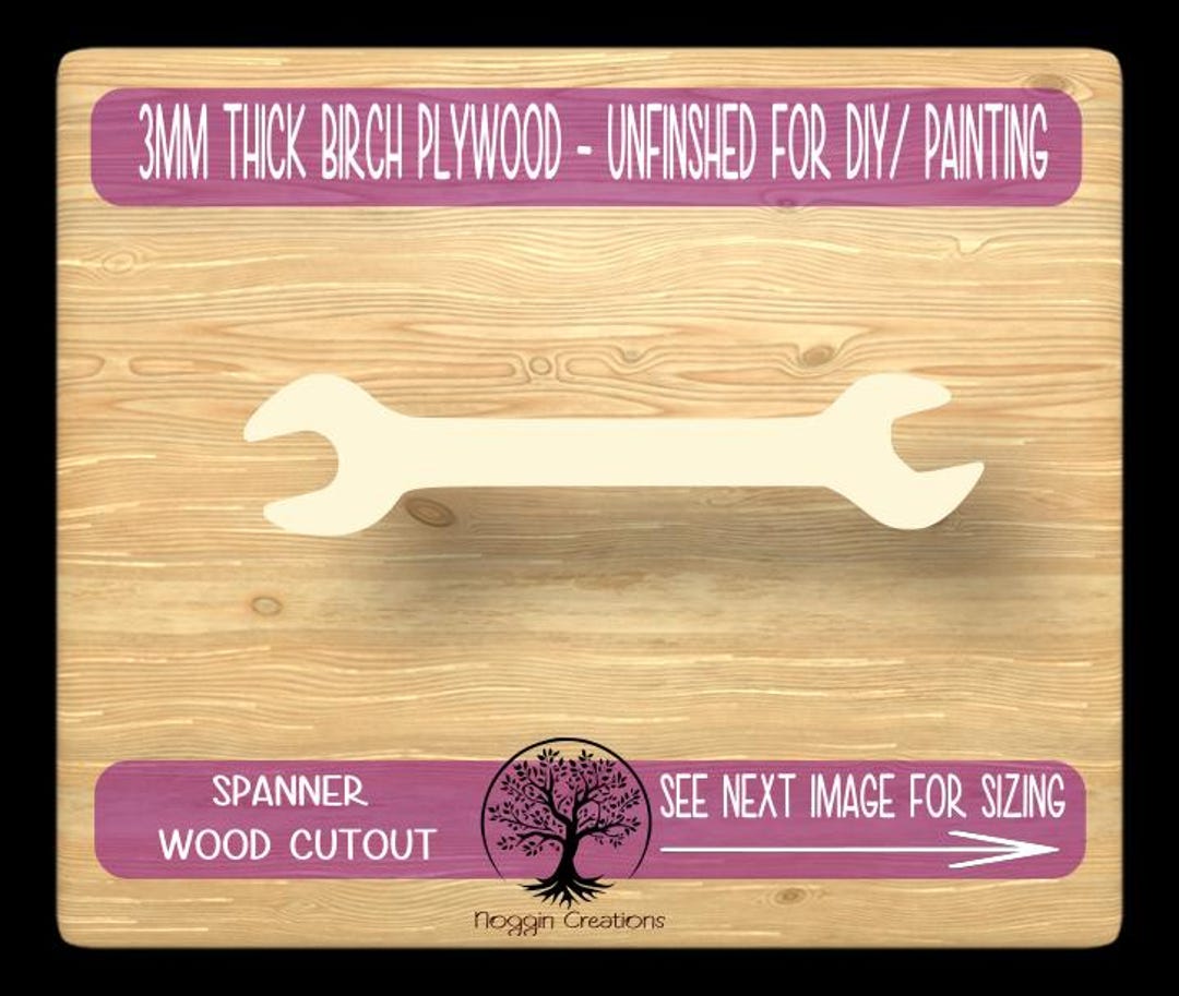 Spanner, Wrench, Laser Cut Wood Shapes, Wooden Craft Cut Outs - Etsy UK