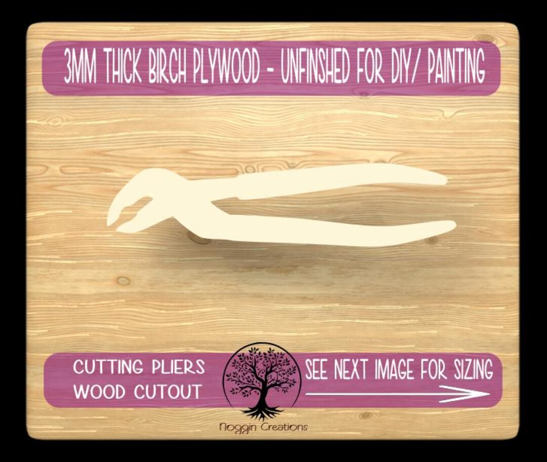 Cutting Pliers, Laser Cut Wood Shapes, Wooden Craft Cut Outs - Etsy