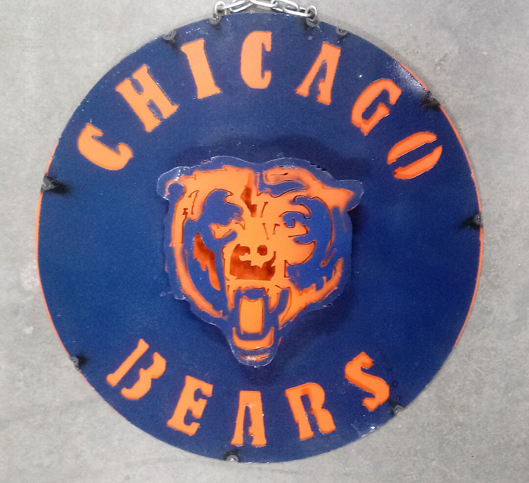 Bears Sign | Man Cave | Fathers Day Gift Idea | Chicago Sign | Metal ...