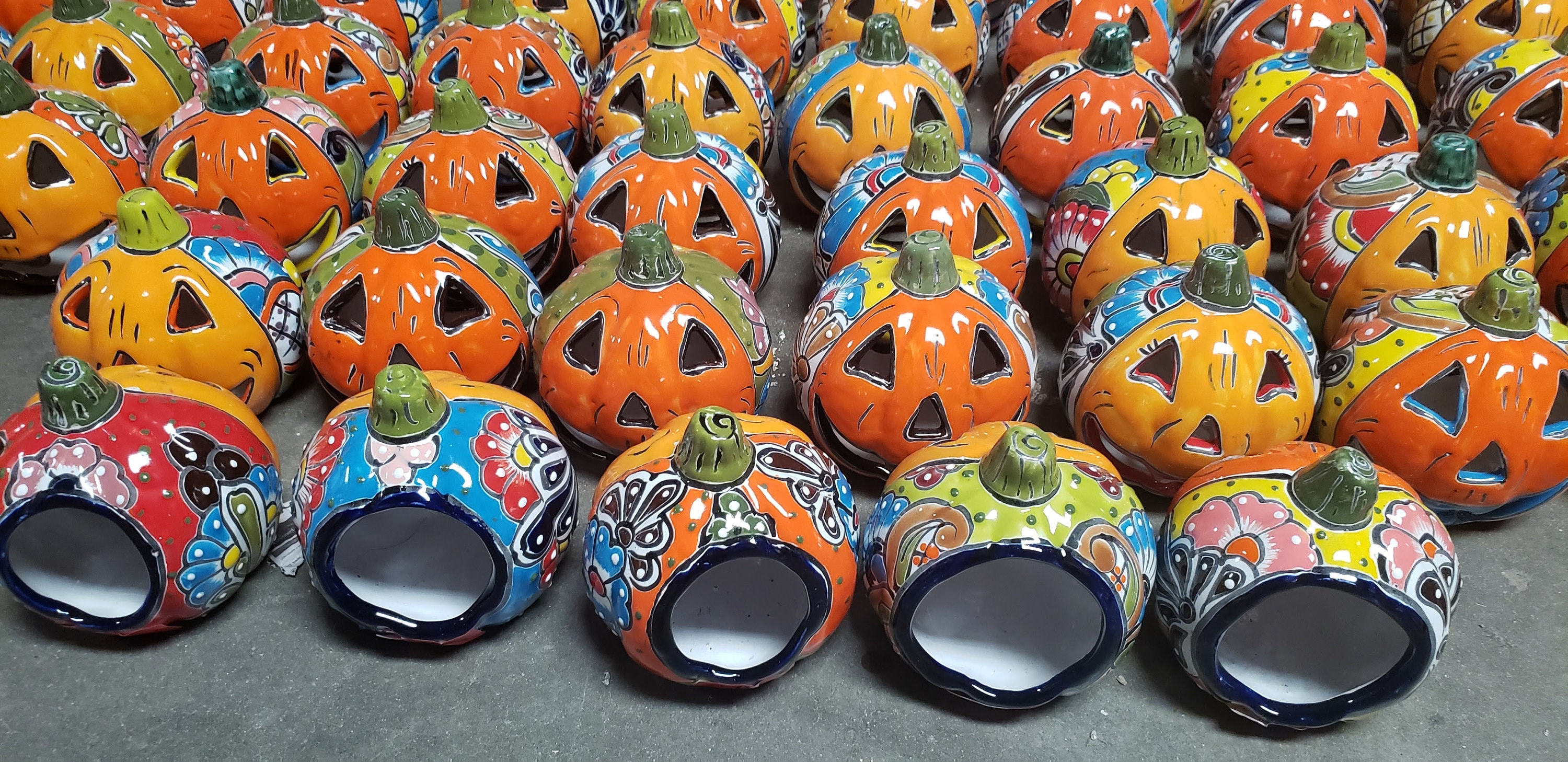 Jack-o-lanterns | Pumpkin Decor | Halloween Decor | Talavera Pumpkins ...