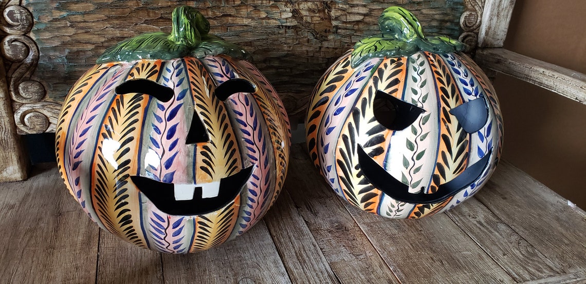 Pumpkin Jack-O-Lanterns Pumpkin Decor Halloween Decor | Etsy