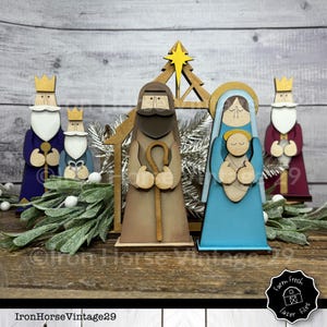 Nativity Shelf Sitter Set, Christmas Nativity Scene, Farmhouse Style ...