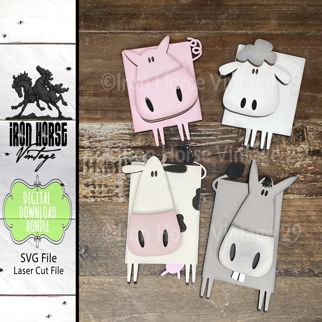 Cute Farm Animal Magnet, Barnyard Magnet, Farm Theme Home Decor, Scrap ...