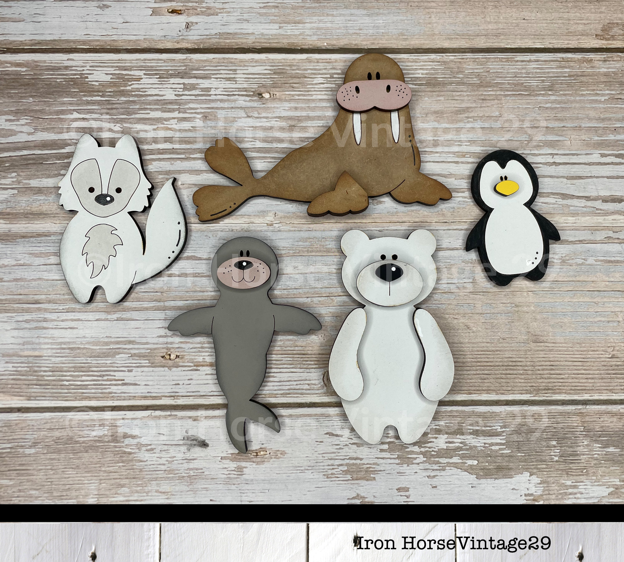 Cute Arctic Animal Magnet Collection Scrap Buster Laser - Etsy
