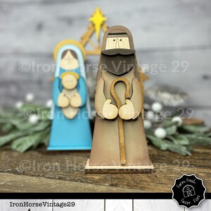 Nativity Shelf Sitter Set, Christmas Nativity Scene, Farmhouse Style ...