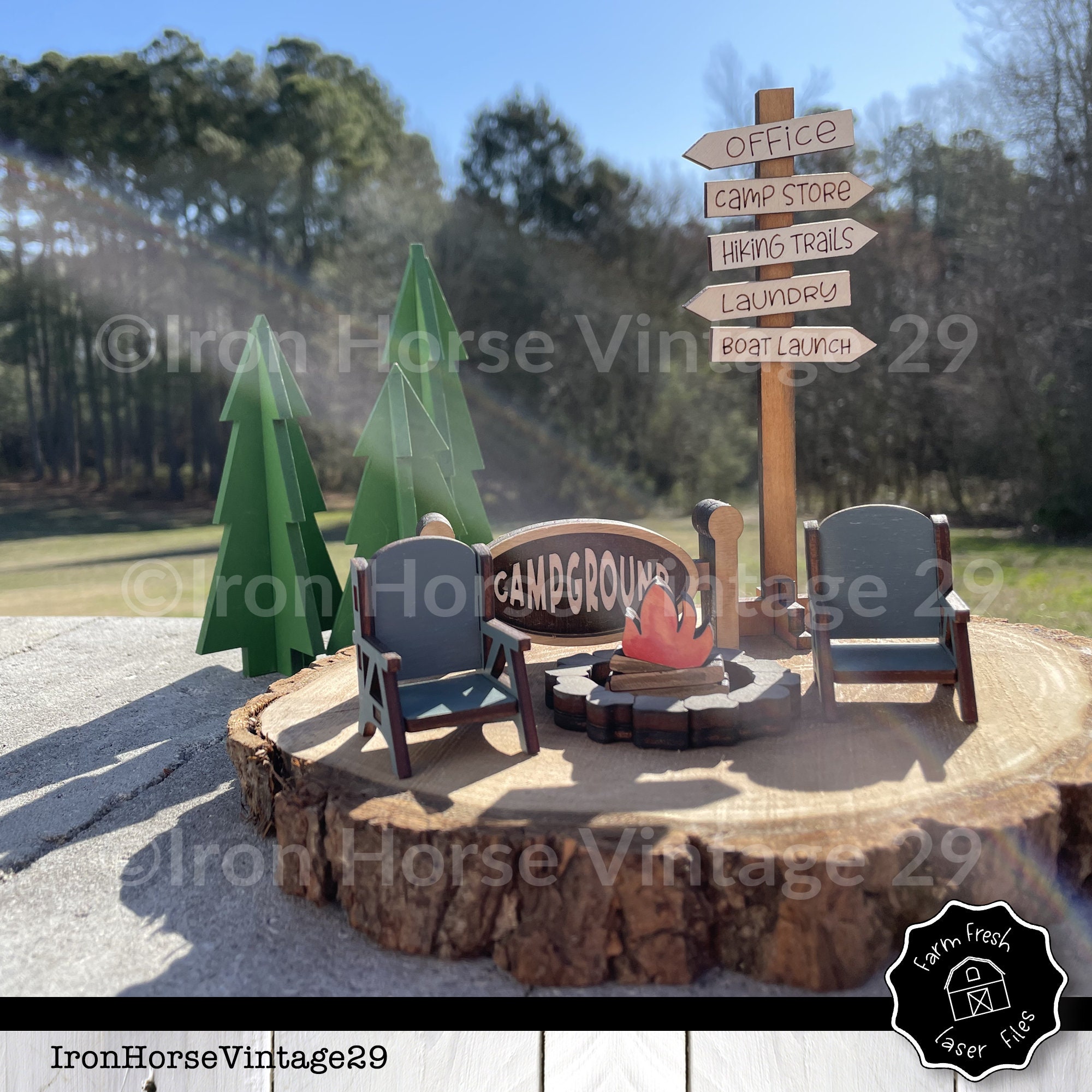 Miniature Campground SVG Bundle: Interchangeable Camping Collection ...
