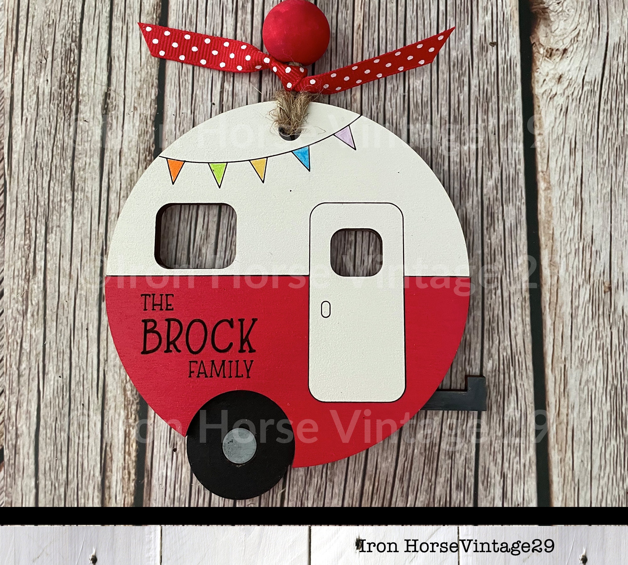 Camper Ornament Gift Tag Retro Home Decor Summer - Etsy