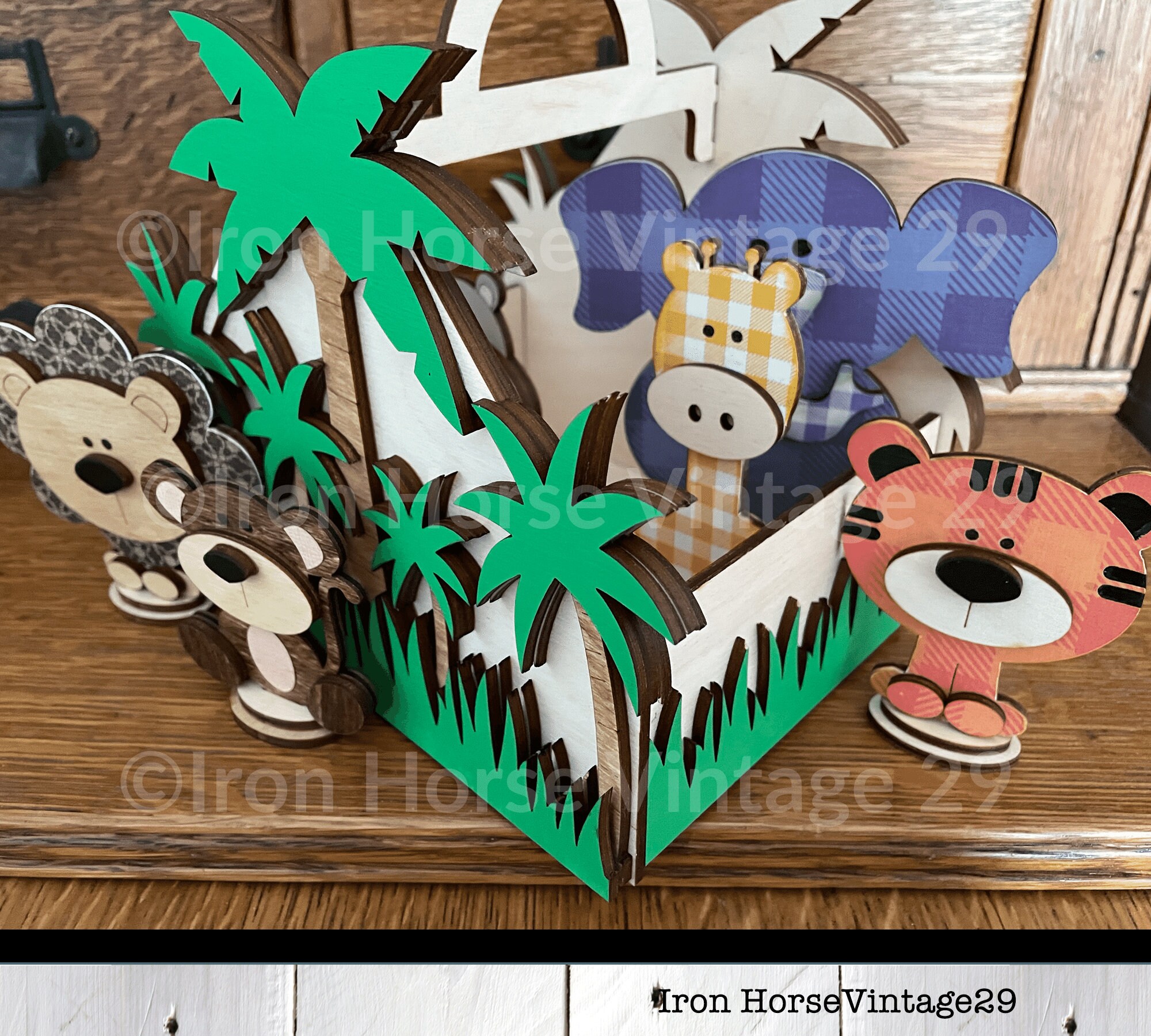 Jungle Lion Tiger Elephant Monkey Hippo Giraffe - Etsy