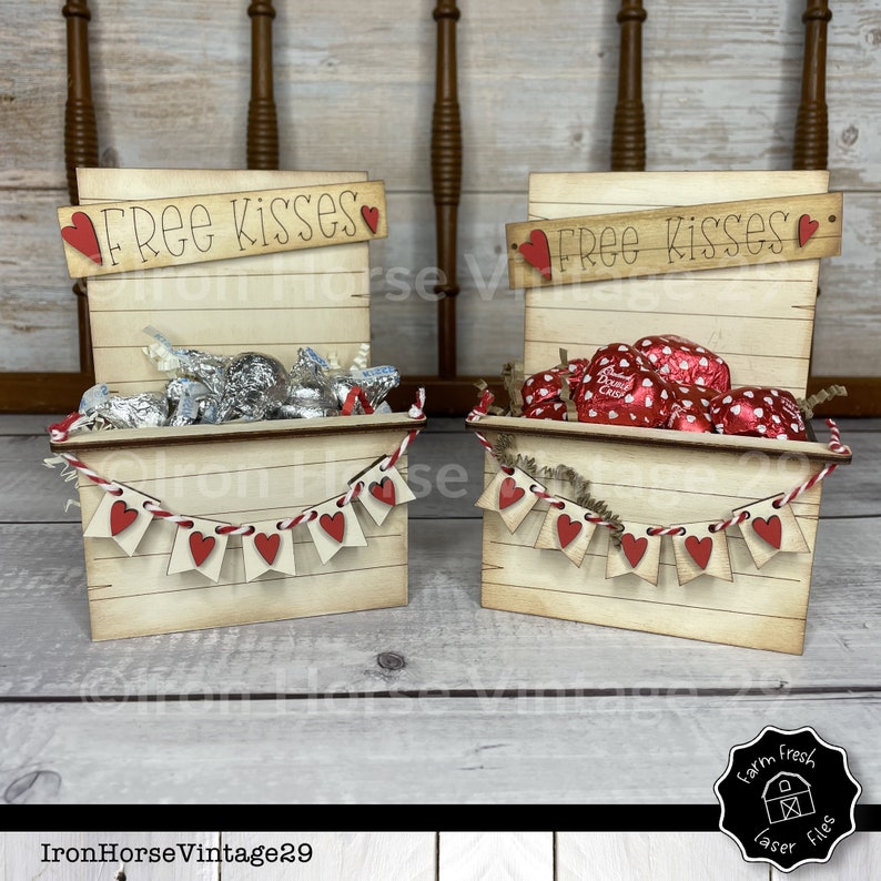 Kissing Booth Candy Box: Farmhouse Style Valentine Decor (digital ...
