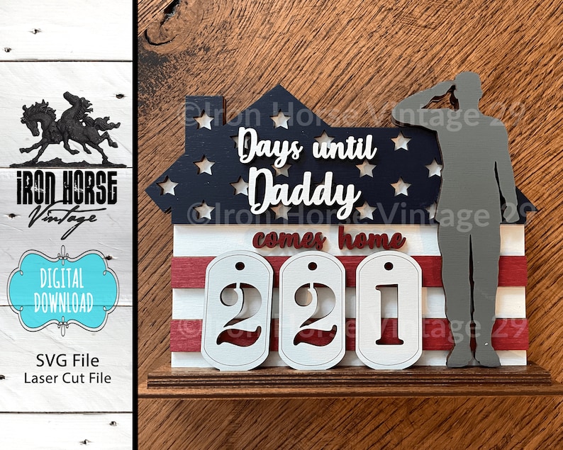 Military Deployment Countdown Calendar Army Navy Air - Etsy