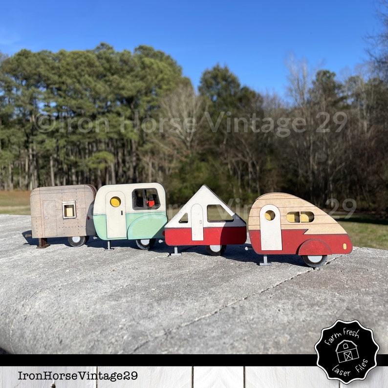 Miniature Campground SVG Bundle: Interchangeable Camping Collection ...