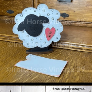 Sheep - Love - Valentine - Farm - Gift Card Holder - Shelf Sitter ...