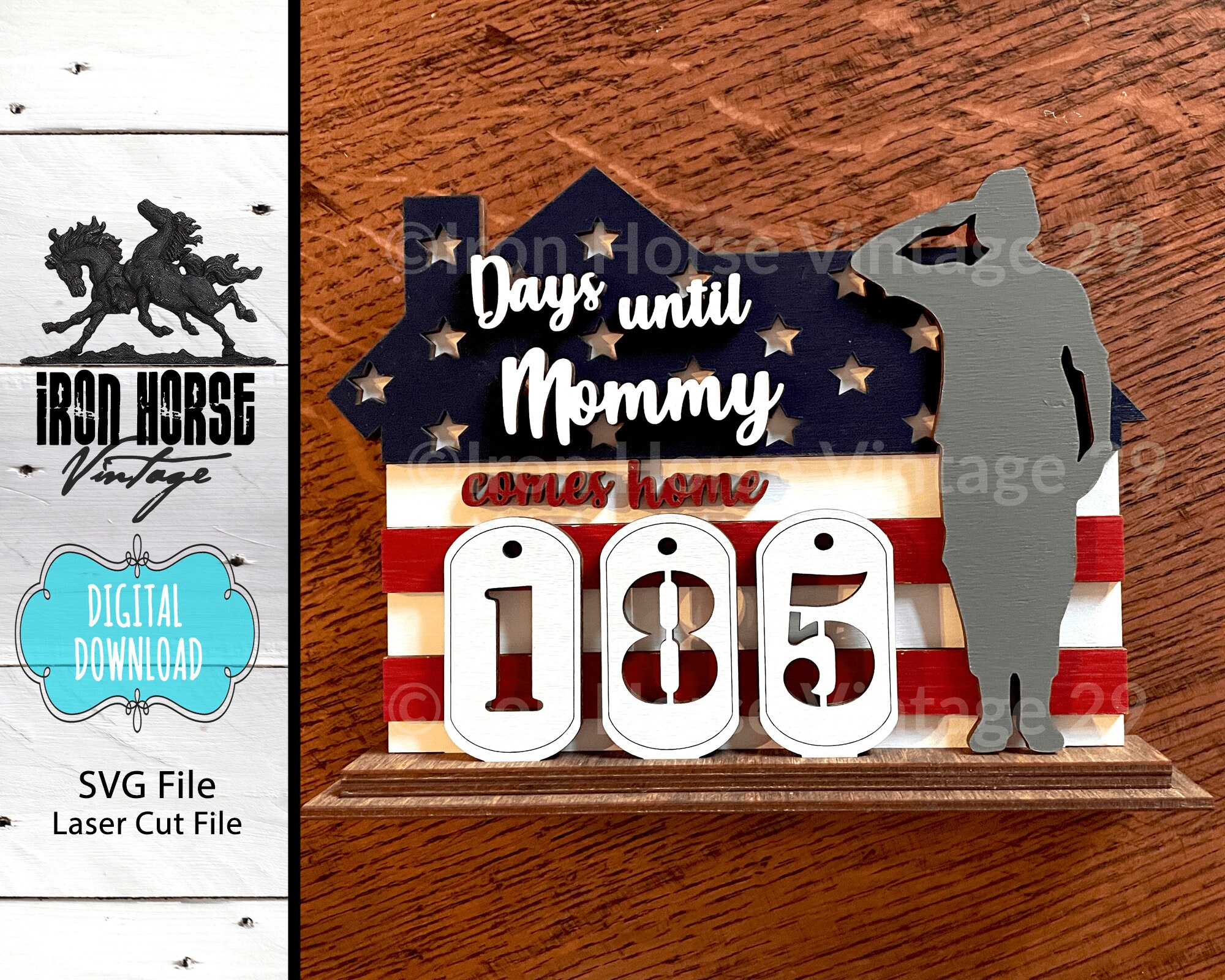 Military Deployment Countdown Calendar Army Navy Air - Etsy