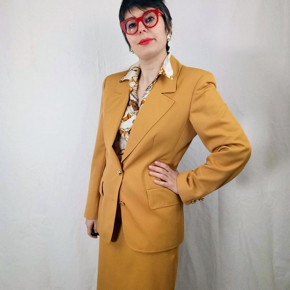 Mustard Yellow suit for women Valentino Miss V - Gem