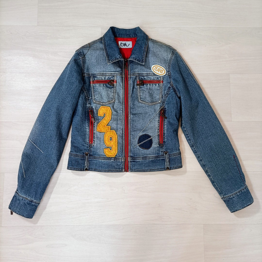 Byblos Blu Denim Jacket Streetstyle, Vintage Jacket for Streetwear ...