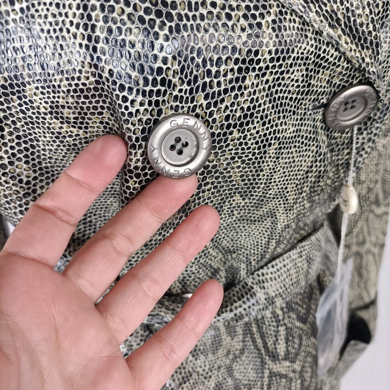 Leather Trench Coat Genny Python Print - Etsy