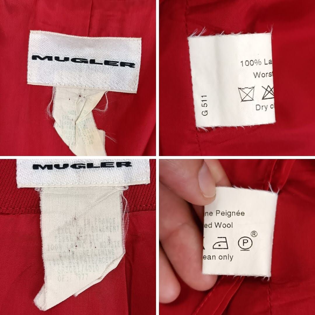 Mugler Red Skirt Suit Vintage 90s, Thierry Mugler Vintage - Etsy