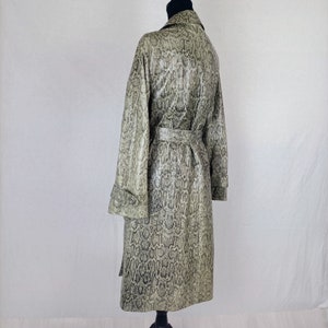 Leather Trench Coat Genny Python Print - Etsy