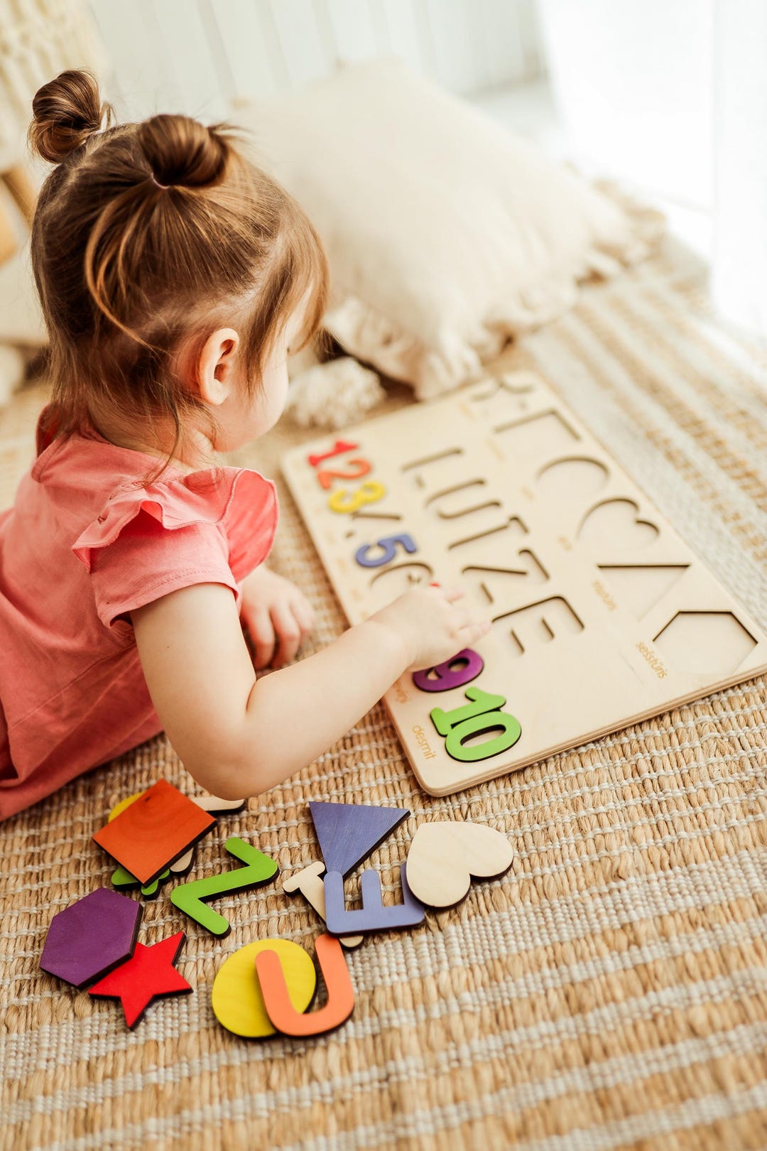 Montessori Puzzle Board, Personalized Puzzle, Name Busy Puzzle, Nursery ...