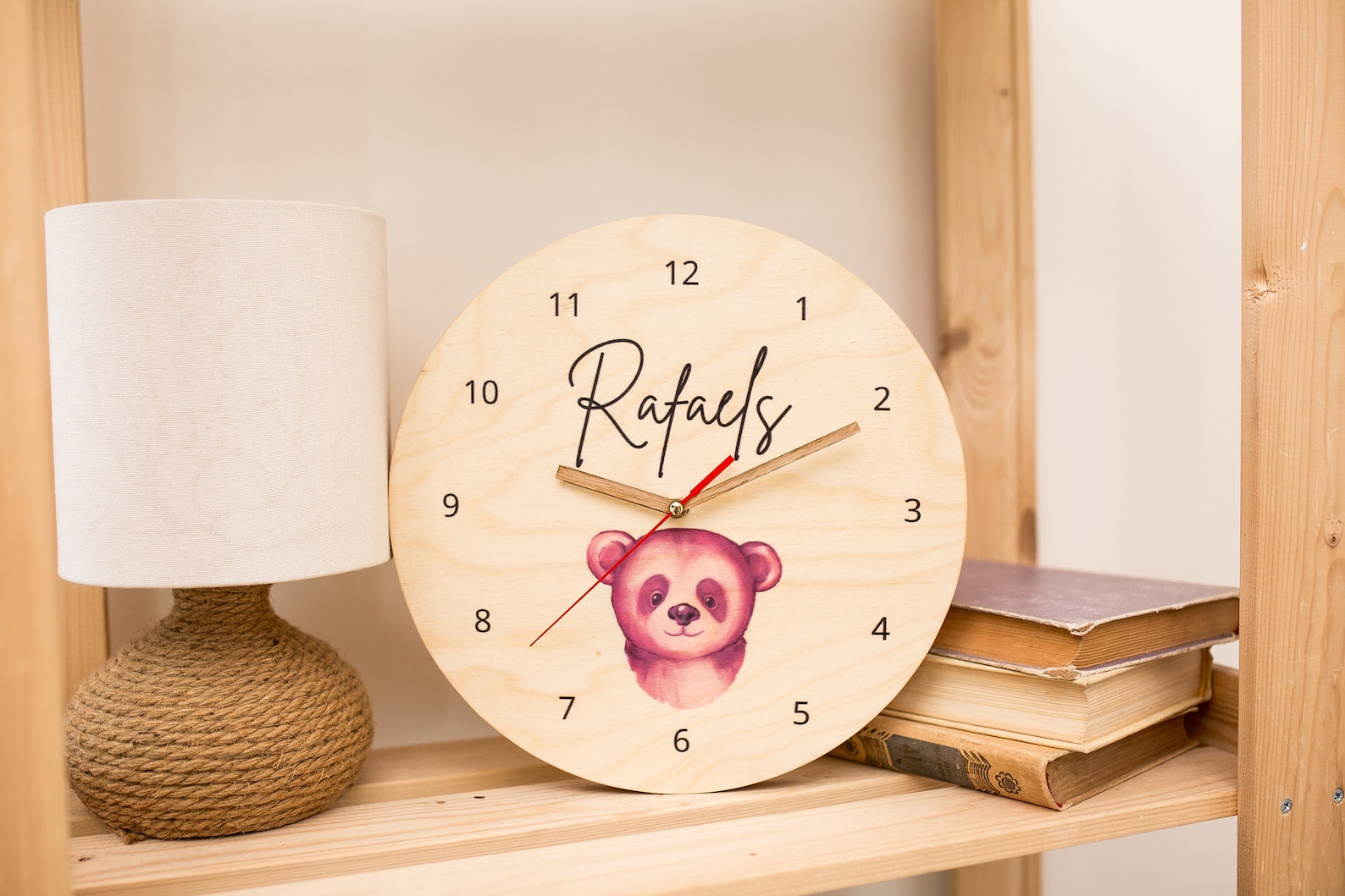 Personalized Wooden Name Clock Nursery Clock Nursery Decor - Etsy