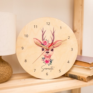 Personalized Wooden Name Clock Nursery Clock Nursery Decor - Etsy