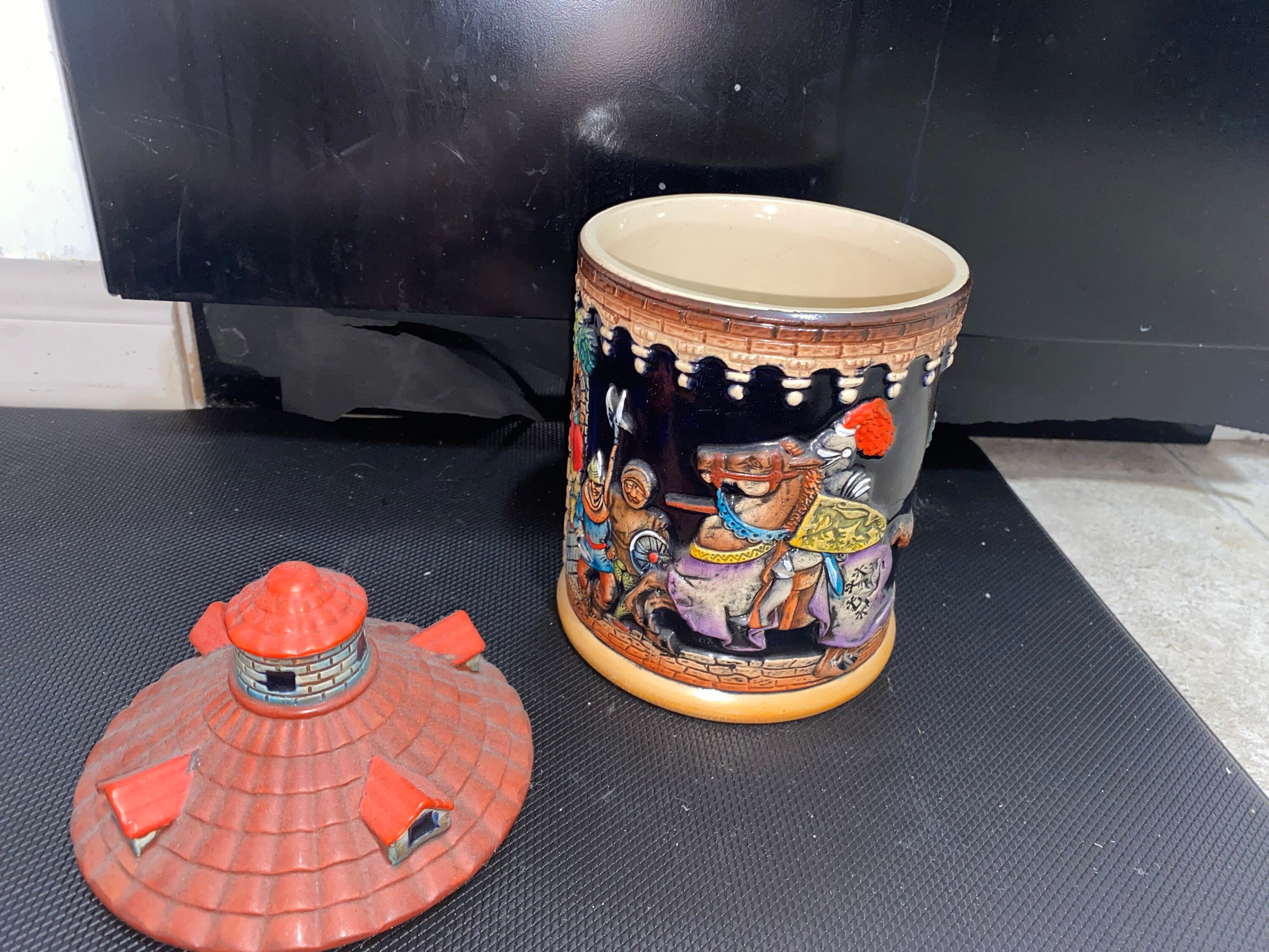 Vintage West Germany Pottery Castle Cookie Jar - Etsy