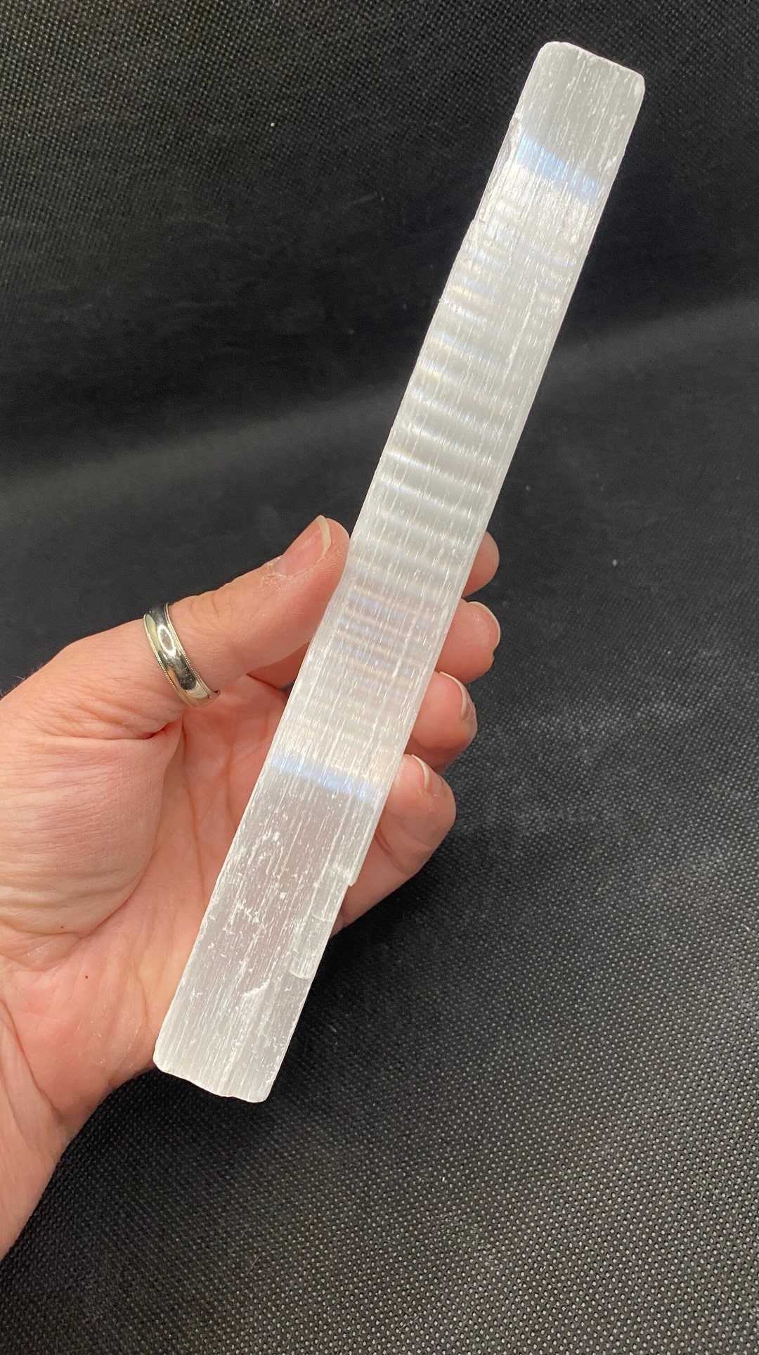 8" Inch Large Raw Selenite Stick A+ Quality Natural Crystal, Gympsum, White Selenite Wand ...