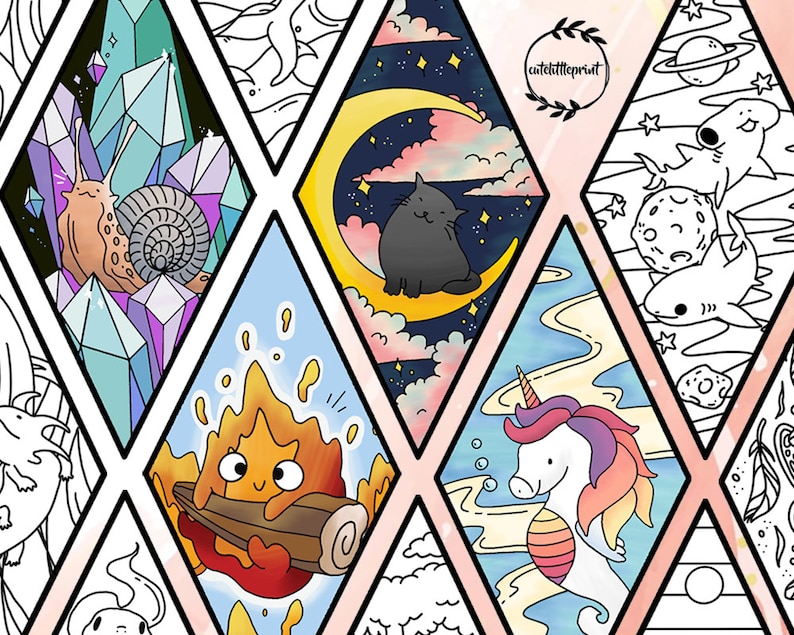 12 FANTASY Mythical Creature Printable Bookmark, Ethereal Aesthetic ...