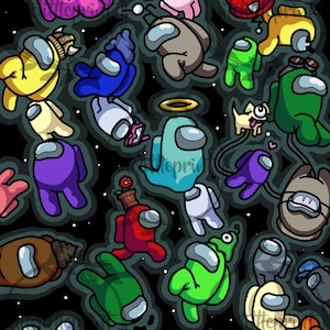 Among Us Colouring Page in Space, A4 Instant Download, Printable PDF ...