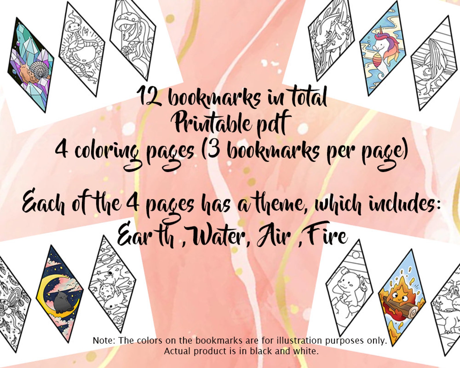 12 FANTASY Mythical Creature Printable Bookmark, Ethereal Aesthetic ...