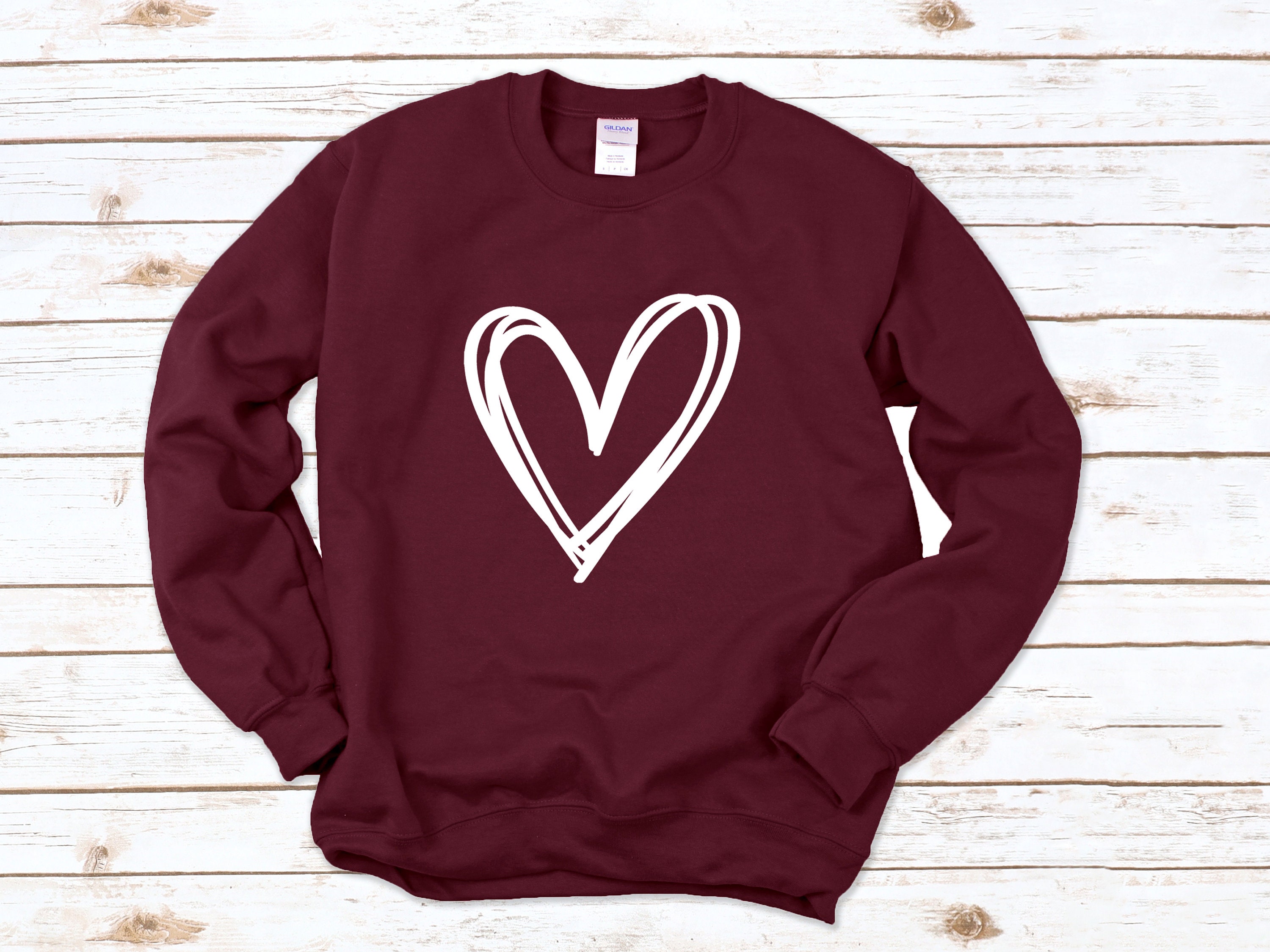 Valentines Day Crewneck Sweatshirt Cute Valentines Sweater Leopard