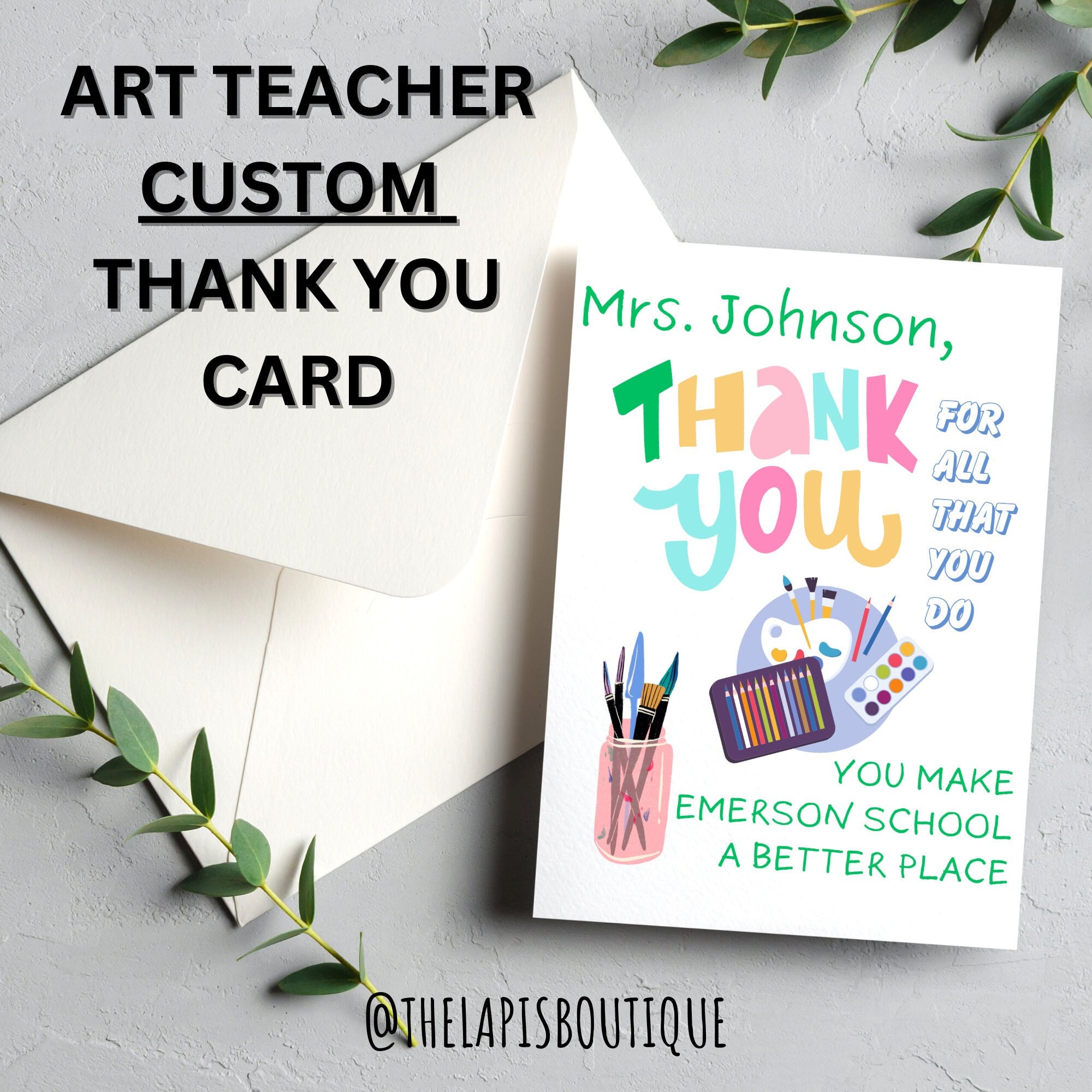 Thank You Card Designs For Teachers Thank You Wonderful Teacher Happy