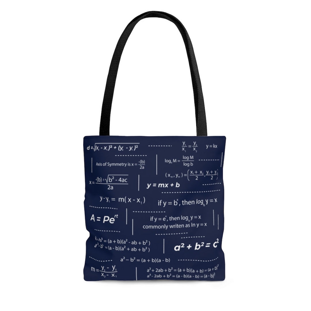 Math Teacher Tote Bag: Formula Print, High School Gift - Etsy