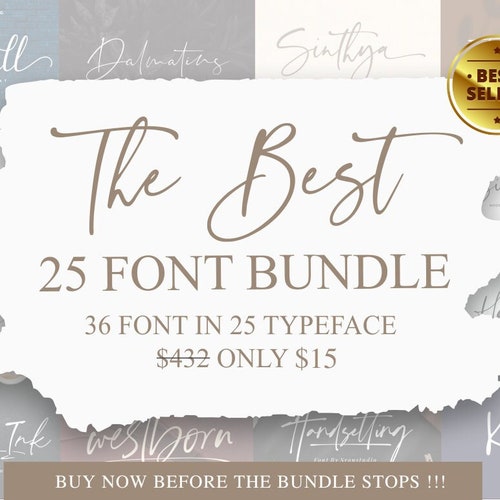 Best Collection Font Bundle - Etsy