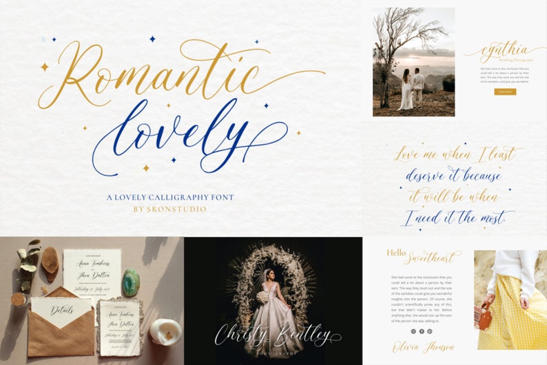 Wedding Font Bundle, Svg Font, Calligraphy Font, Handwritten Font ...