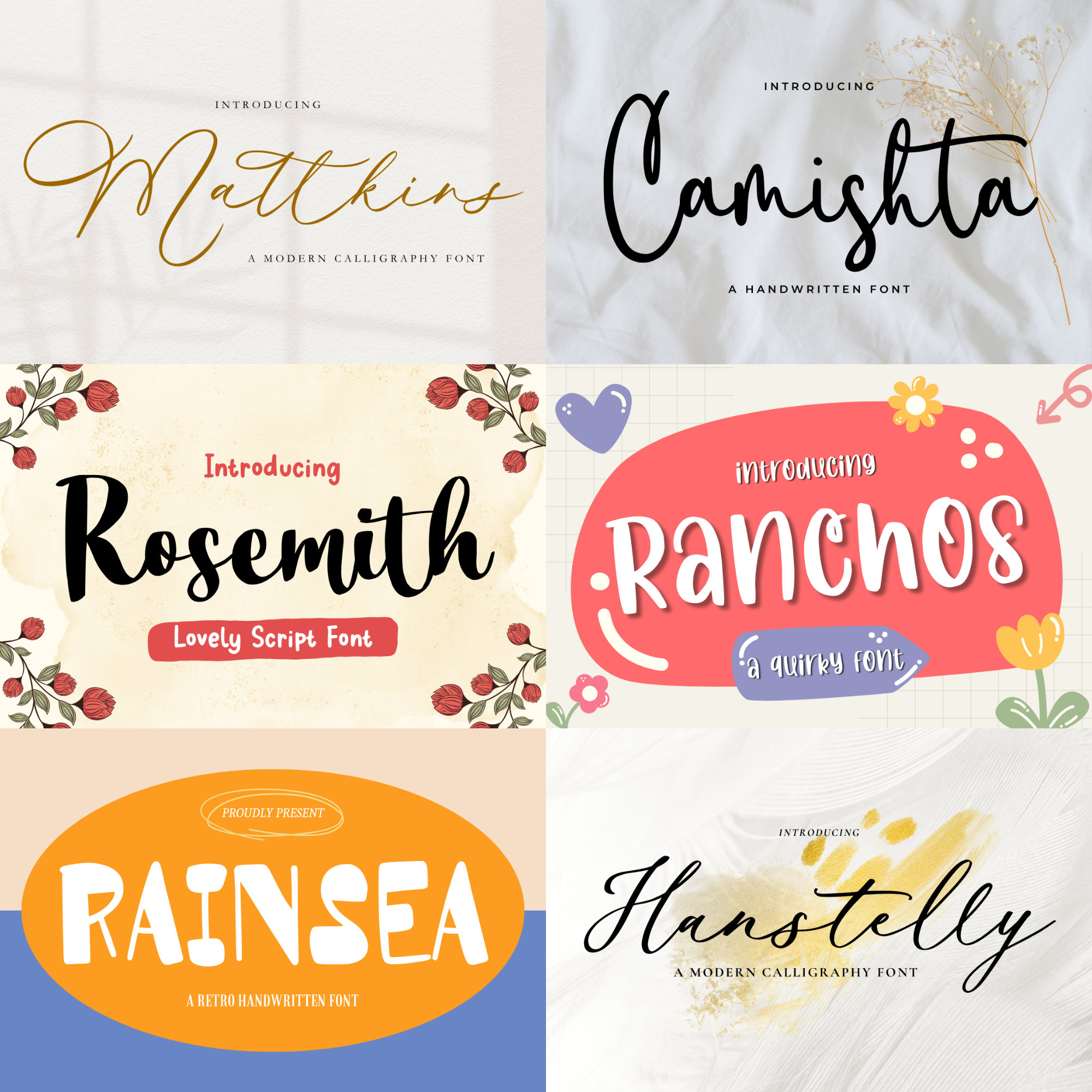 50 Handwritten Font Bundle | Cricut | Canva Font | Script Font | Fonts ...
