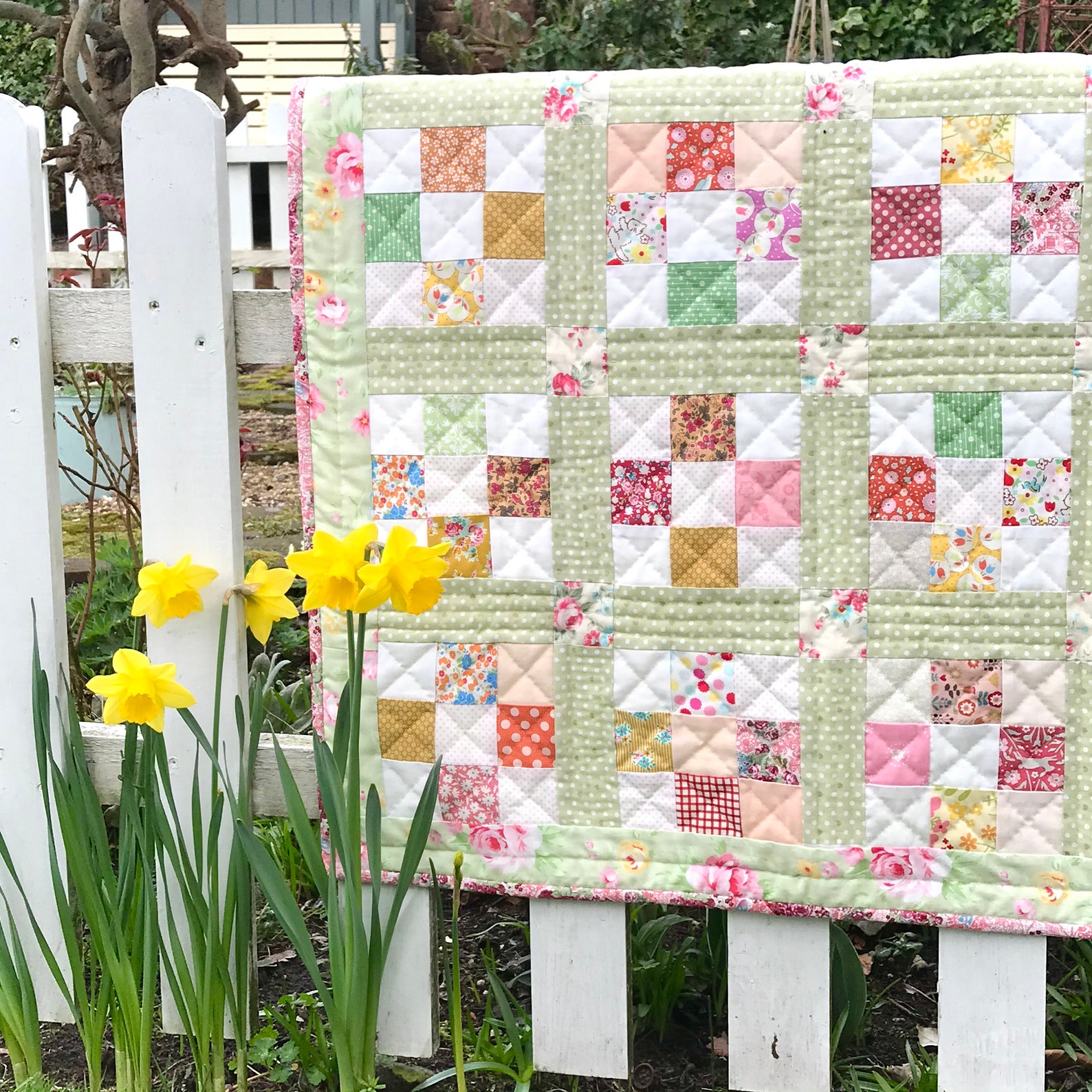 Spring Nine Patch Quilt Pattern - Etsy