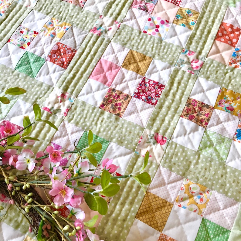 Spring Nine Patch Quilt Pattern - Etsy