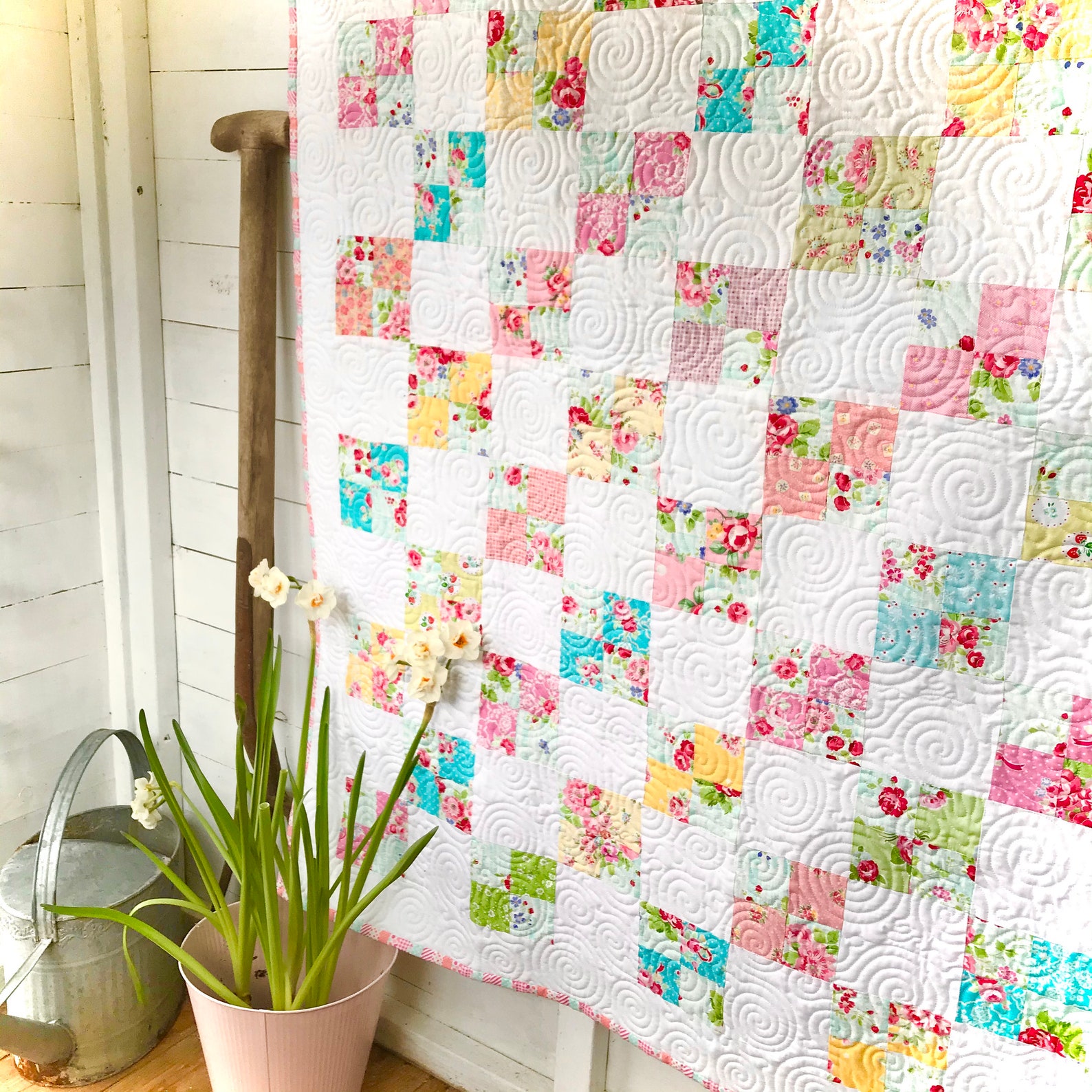 Easy Four Patch Quilt Pattern - Etsy