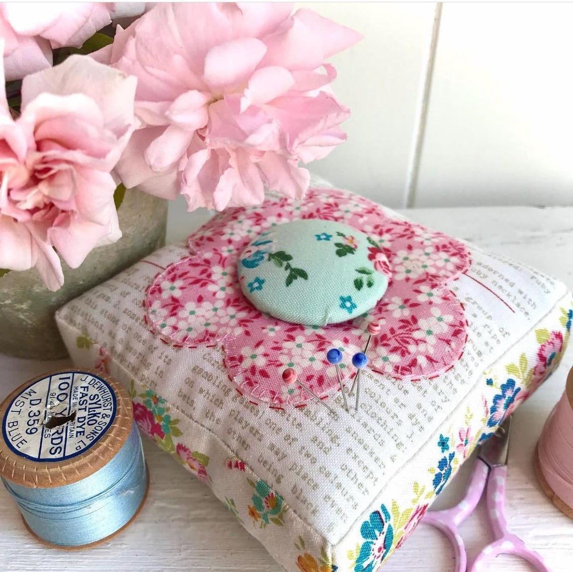 Flower Square Pincushion Pattern - Etsy
