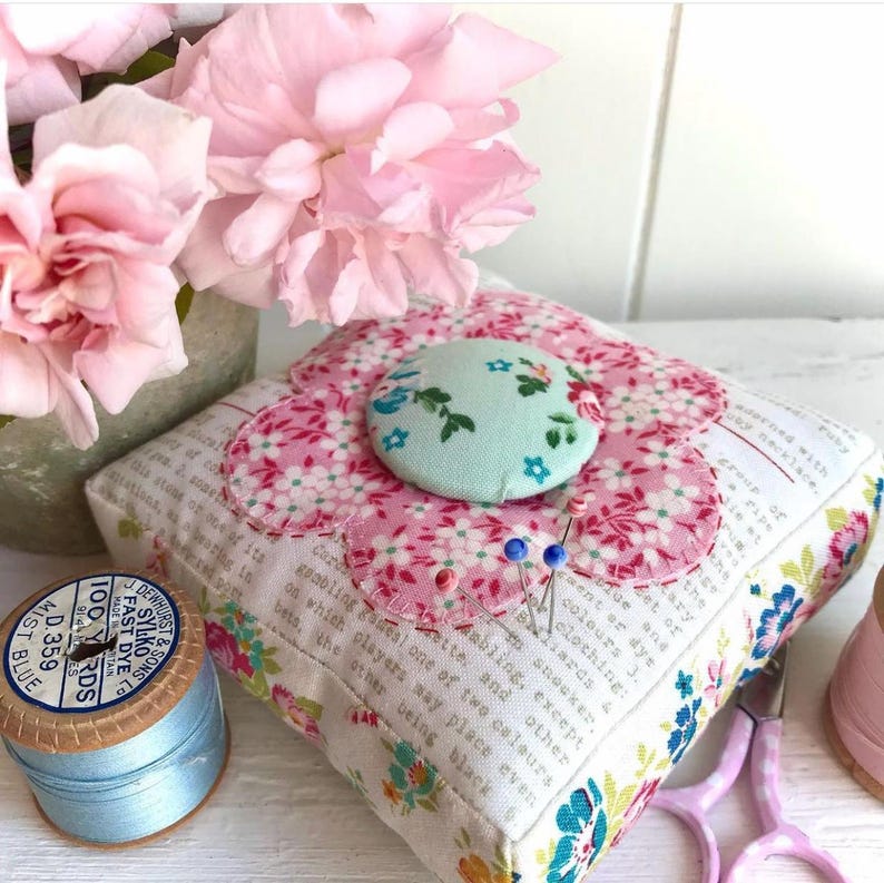 Flower Square Pincushion Pattern - Etsy