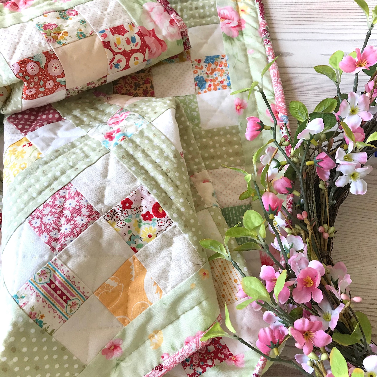 Spring Nine Patch Quilt Pattern - Etsy