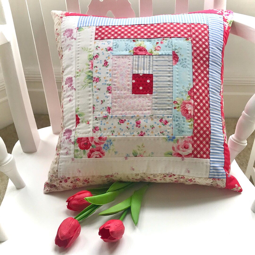 Vintage Log Cabin Cushion Pattern - Etsy