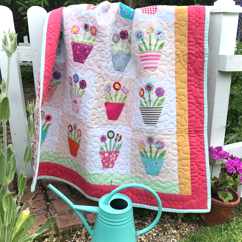 Flower Pots Quilt Pattern - Etsy
