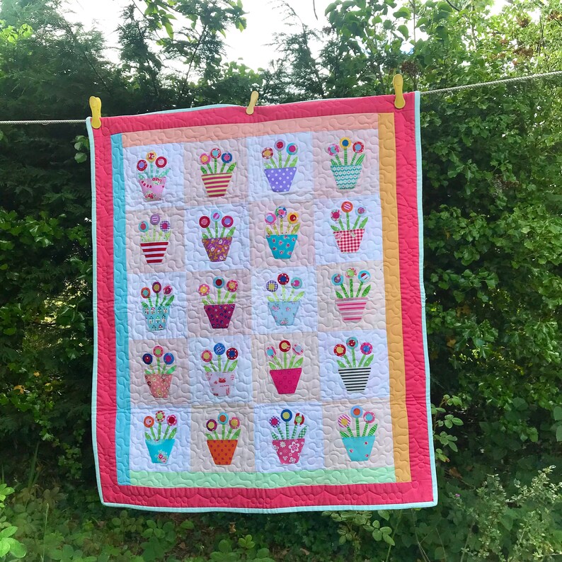 Flower Pots Quilt Pattern - Etsy