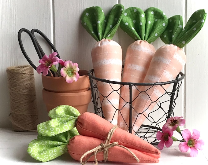 Easter Decor, Oversized Carrots, Easter Carrot, Fabric Carrot, Stuffed ...