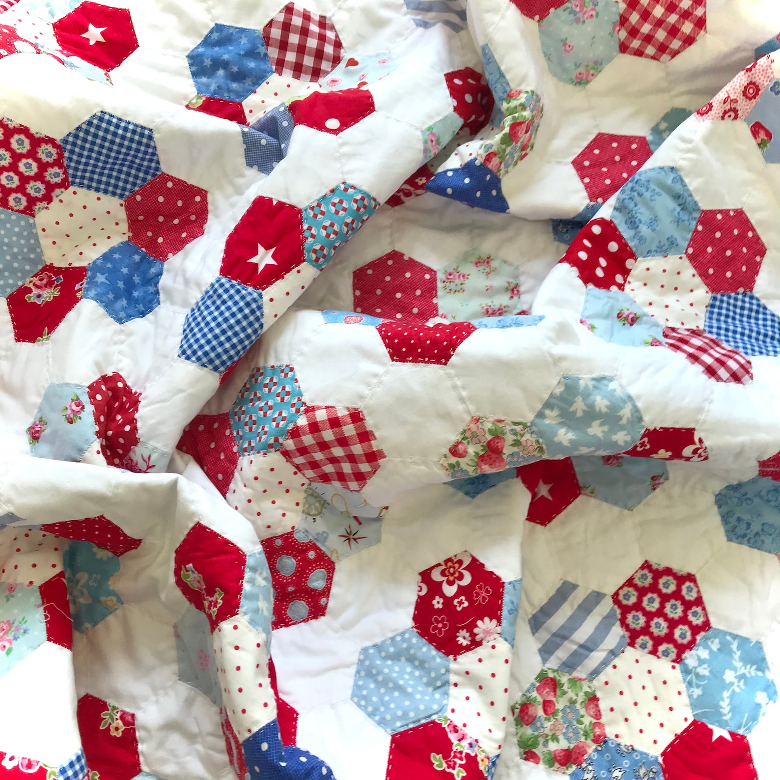 Hexagon Flower Quilt Pattern - Etsy