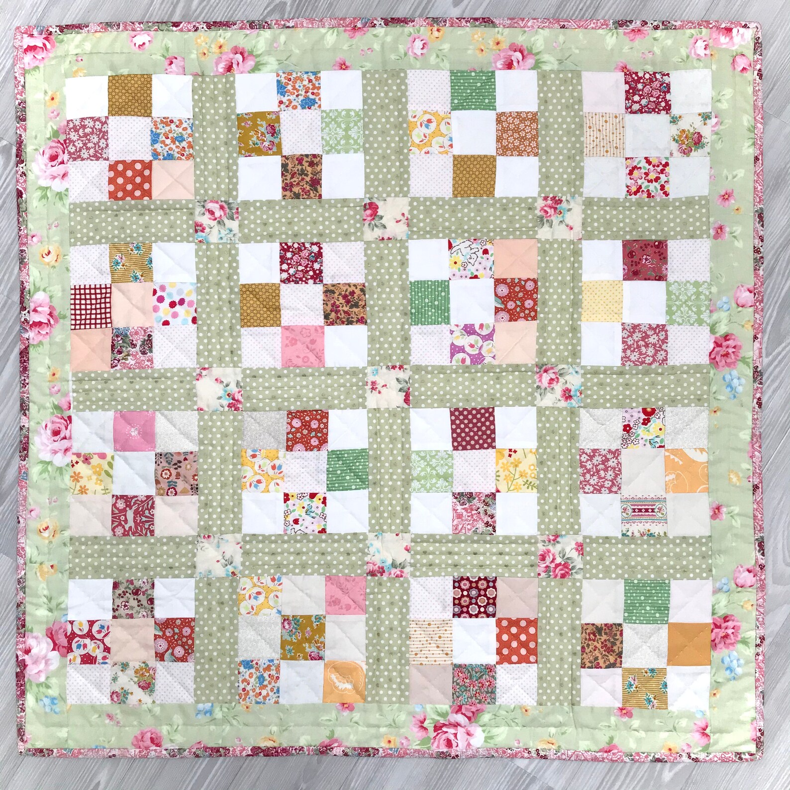 Spring Nine Patch Quilt Pattern - Etsy